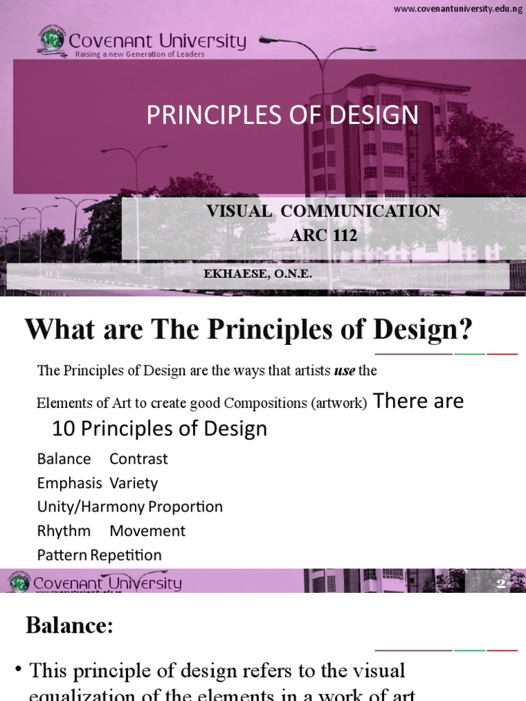 Principles of Design | PDF | Composition (Visual Arts) | Vision