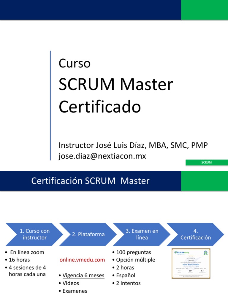 Curso Metodología SCRUM V1 | PDF | Scrum (desarrollo de software) | Software