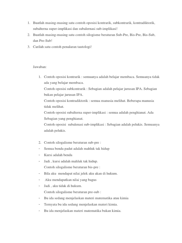 Tugas 3 Logika | PDF