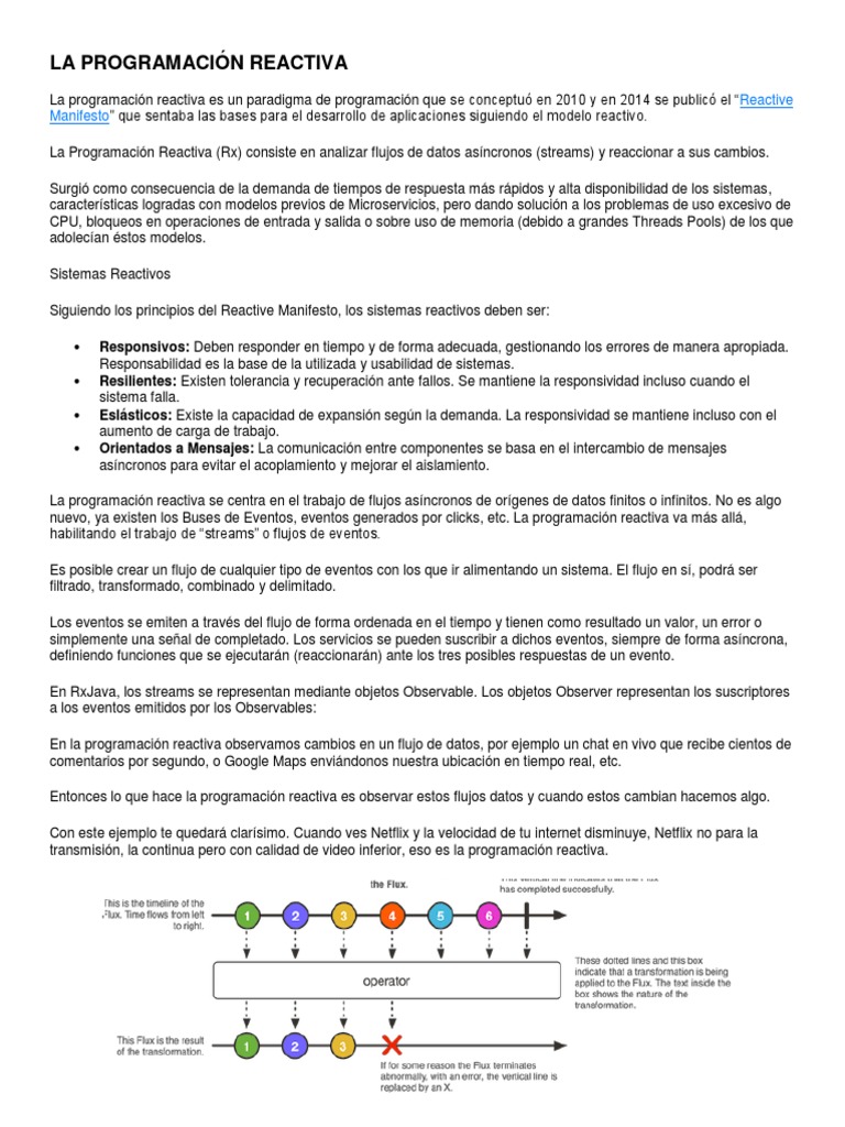 La Programación Reactiva | PDF | Programación de computadoras ...