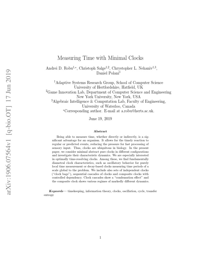 Clocks Models Analysis | PDF | Time | Damping
