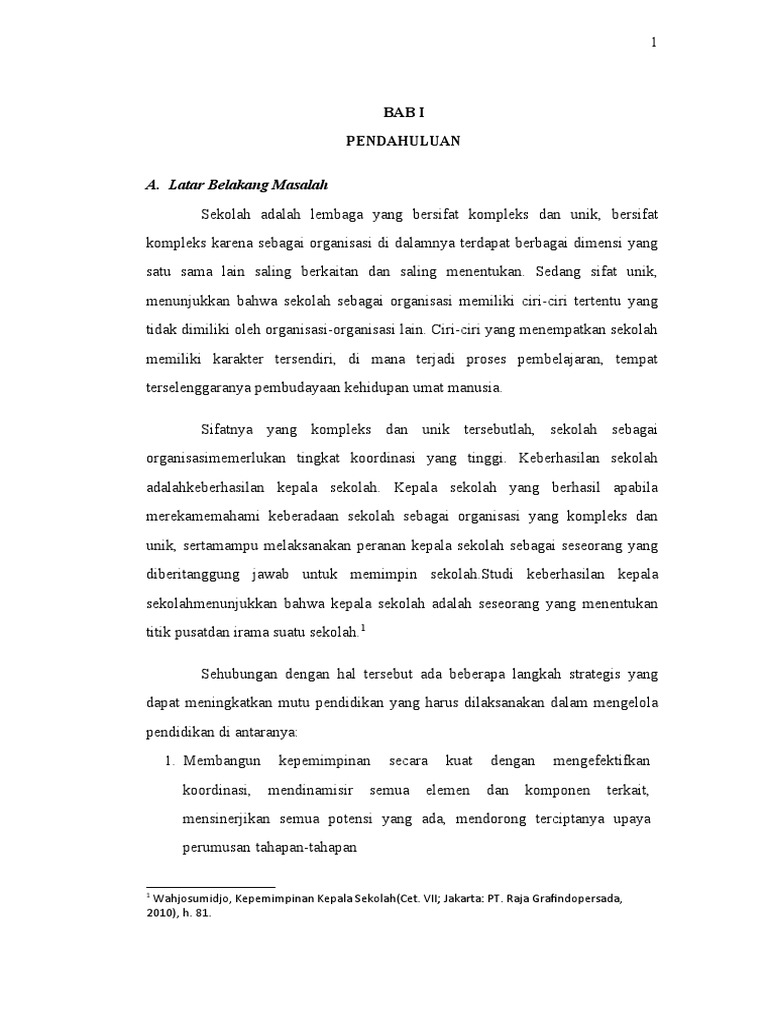 Proposal Tesis Bab 1,2 Dan 4 Revisi | PDF
