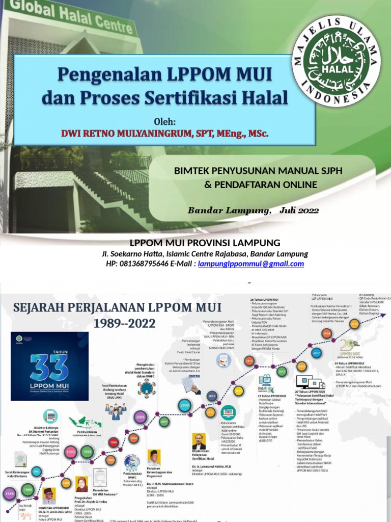 Materi Pengenalan LPPOM & Proses Sertifikasi Halal - DRM 2022 | PDF | Bisnis