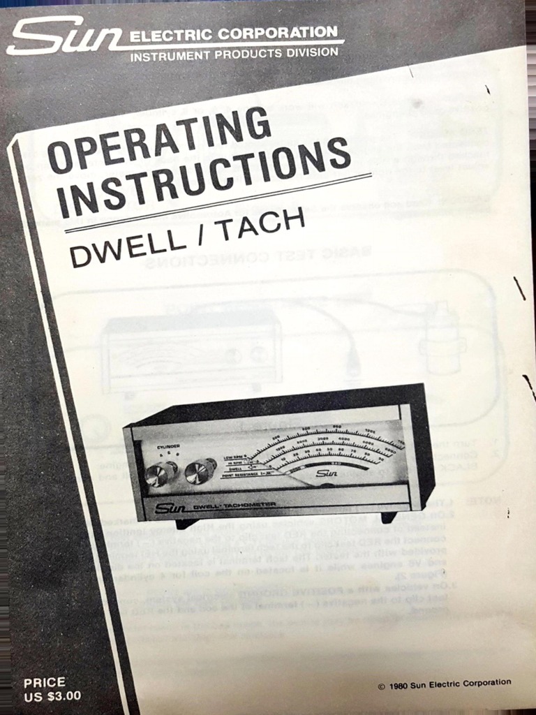 SUN Dwell / Tach | PDF | Ignition System | Distributor
