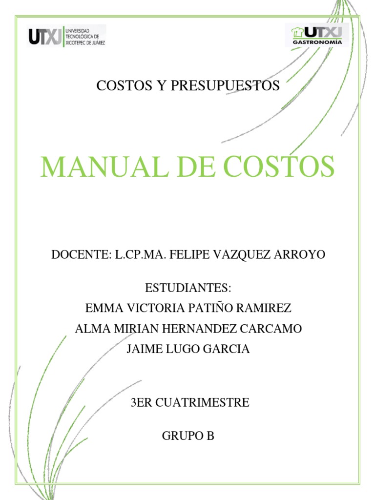 Manual de Costos y Presupuestos | PDF | Costo | Precios