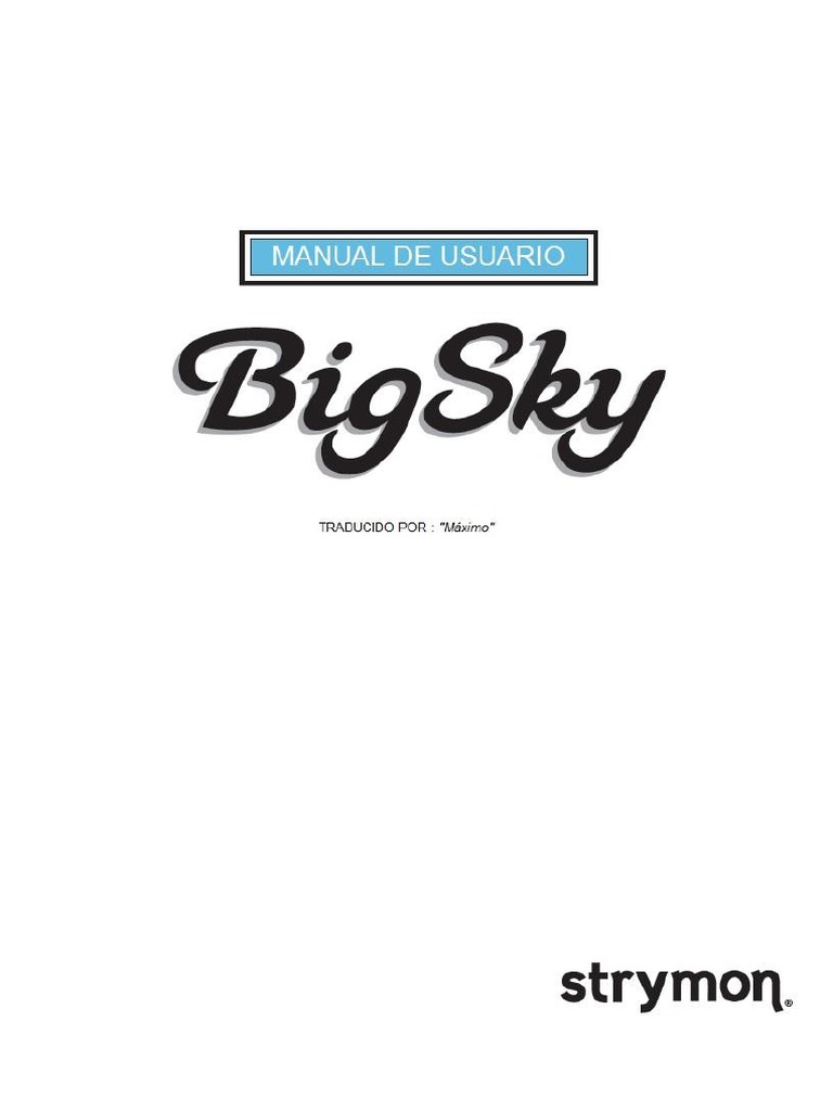 BigSky Manual de Usuario | PDF