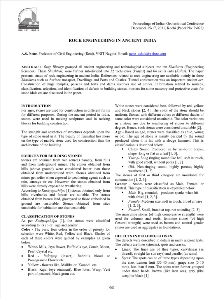Ancient Indian Rock Engineering | PDF | Sculpture | Rock (Geology)