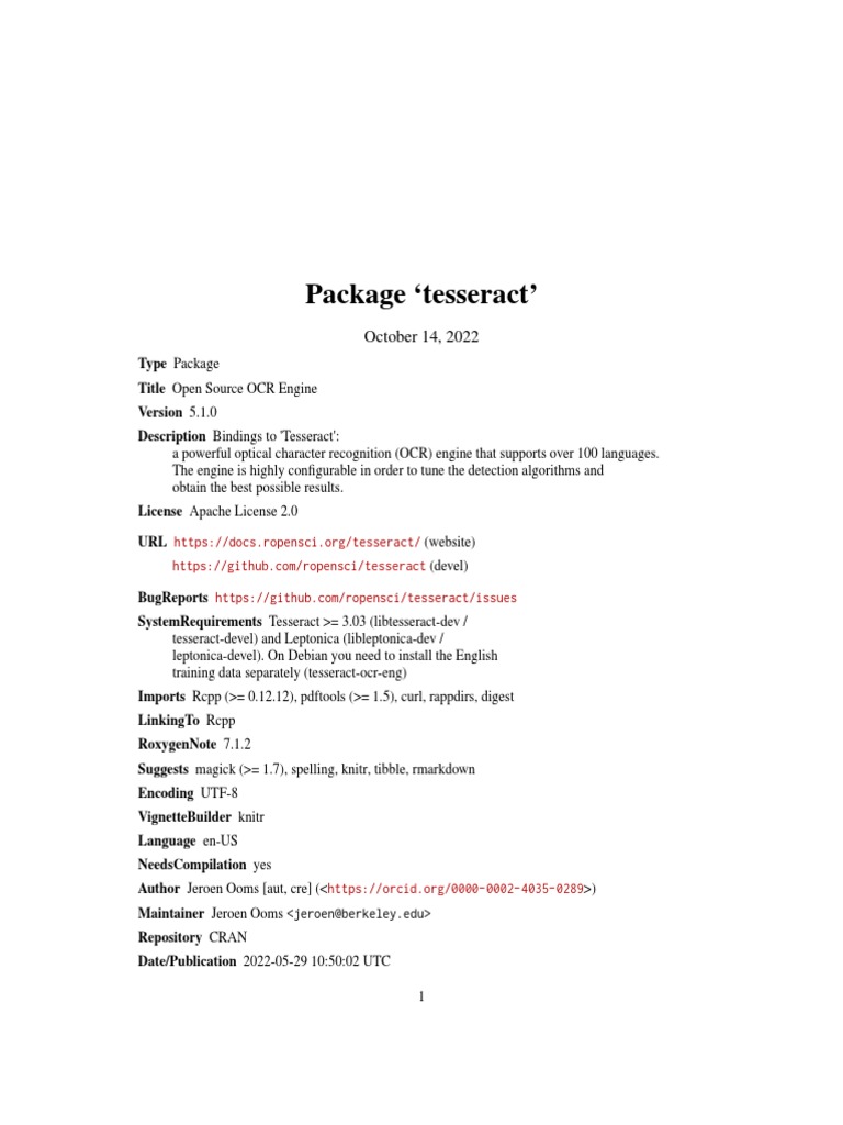 Tesseract Pdf Parameter Computer Programming Optical Character Recognition