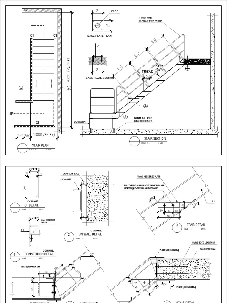 Stair Details - Revision Final | PDF | Stairs | Pedestrian Infrastructure