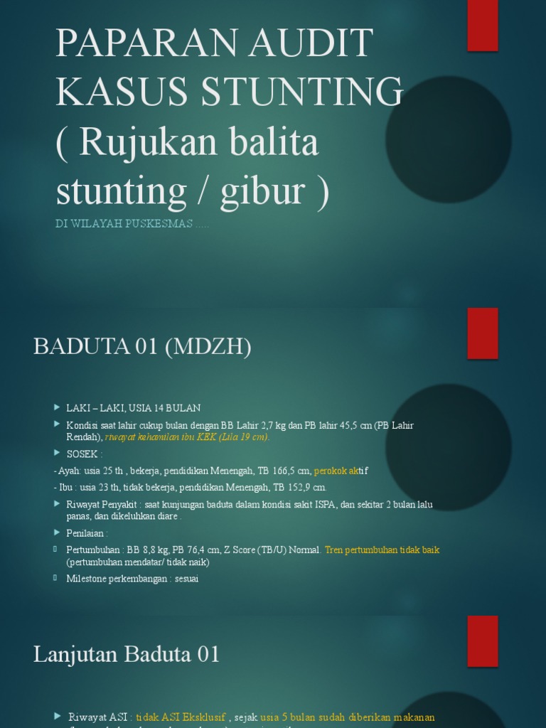 Paparan Audit Kasus Stunting | PDF