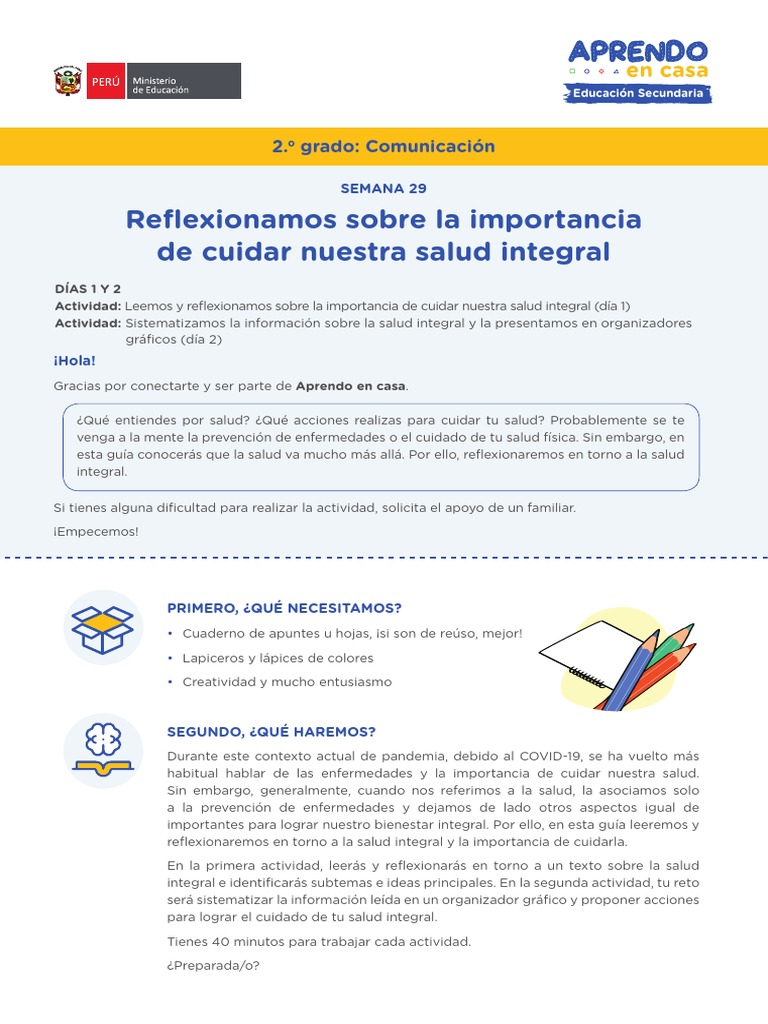 s29 Sec 2 Guia Comunicacion | PDF