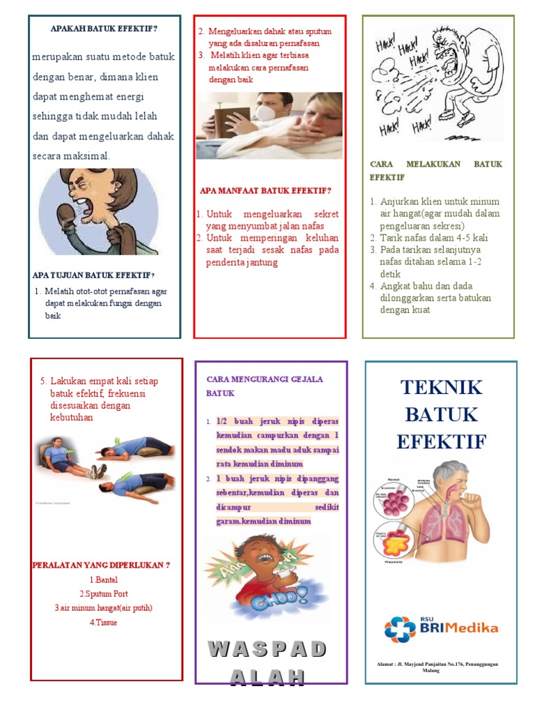 Leaflet Teknik Batuk Efektif | PDF
