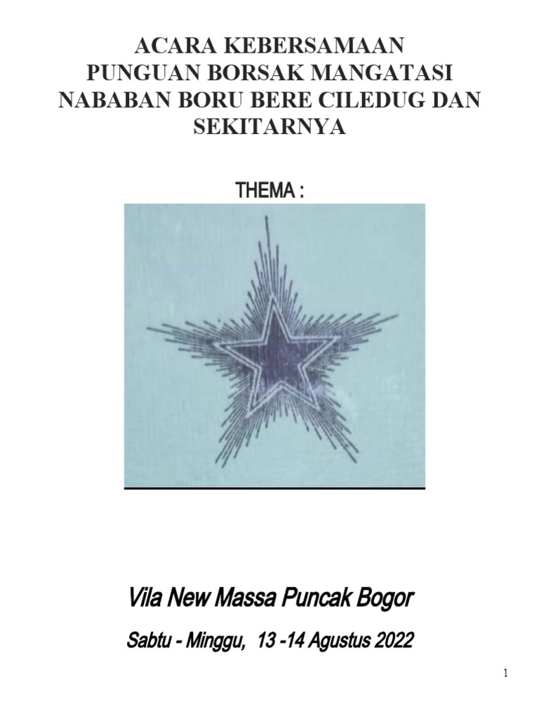 Acara Kebersamaan Punguan Nababan | PDF