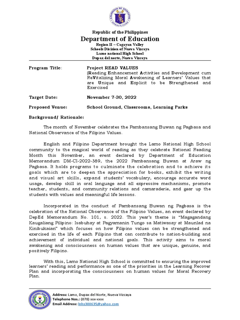 READING MONTH | PDF | Cognitive Science | Behavior Modification