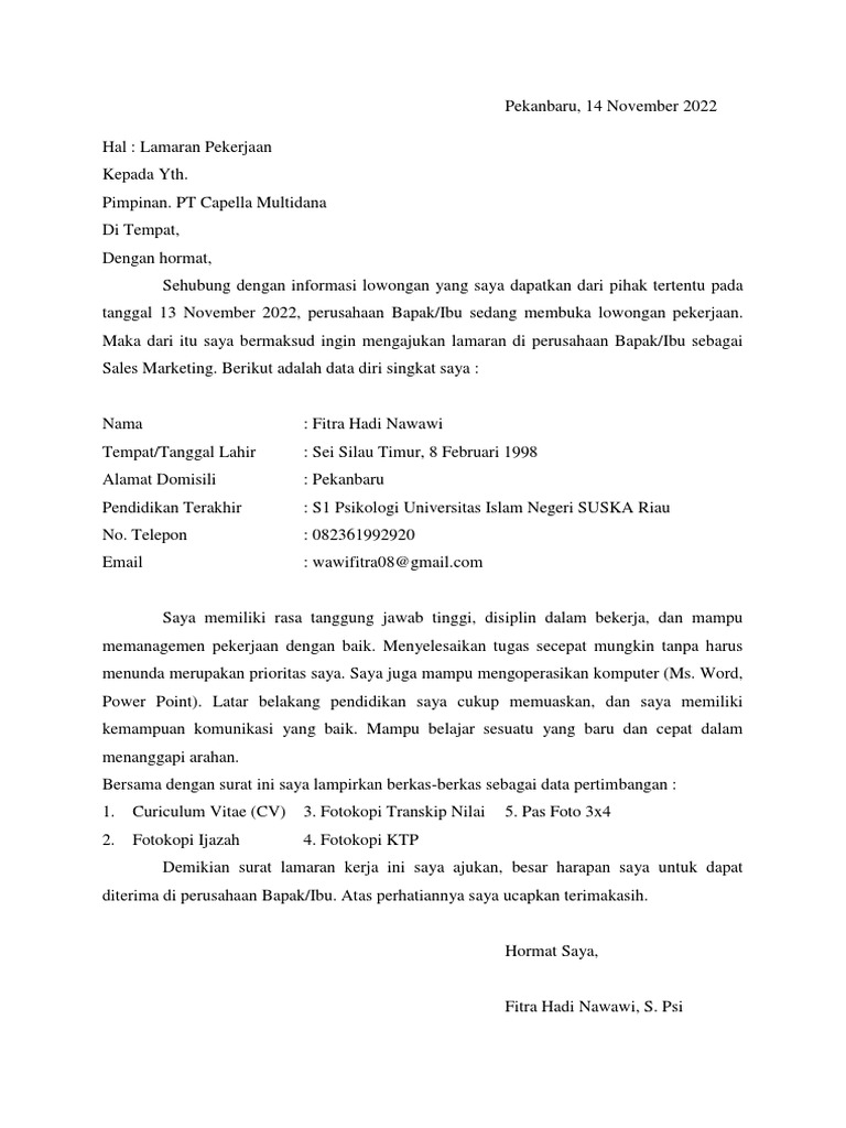 Fitra Hadi Nawawi-Branch Manager | PDF