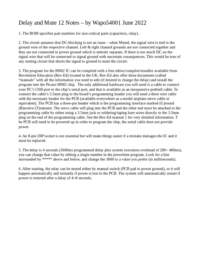 Delay and Mute 12 Notes | PDF