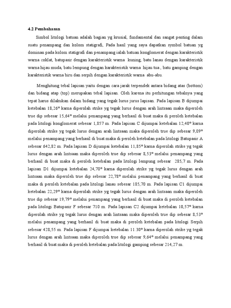 4.2 Pembahasan Simbol Litologi Batuan Adalah Bagian Yg Krusial ...