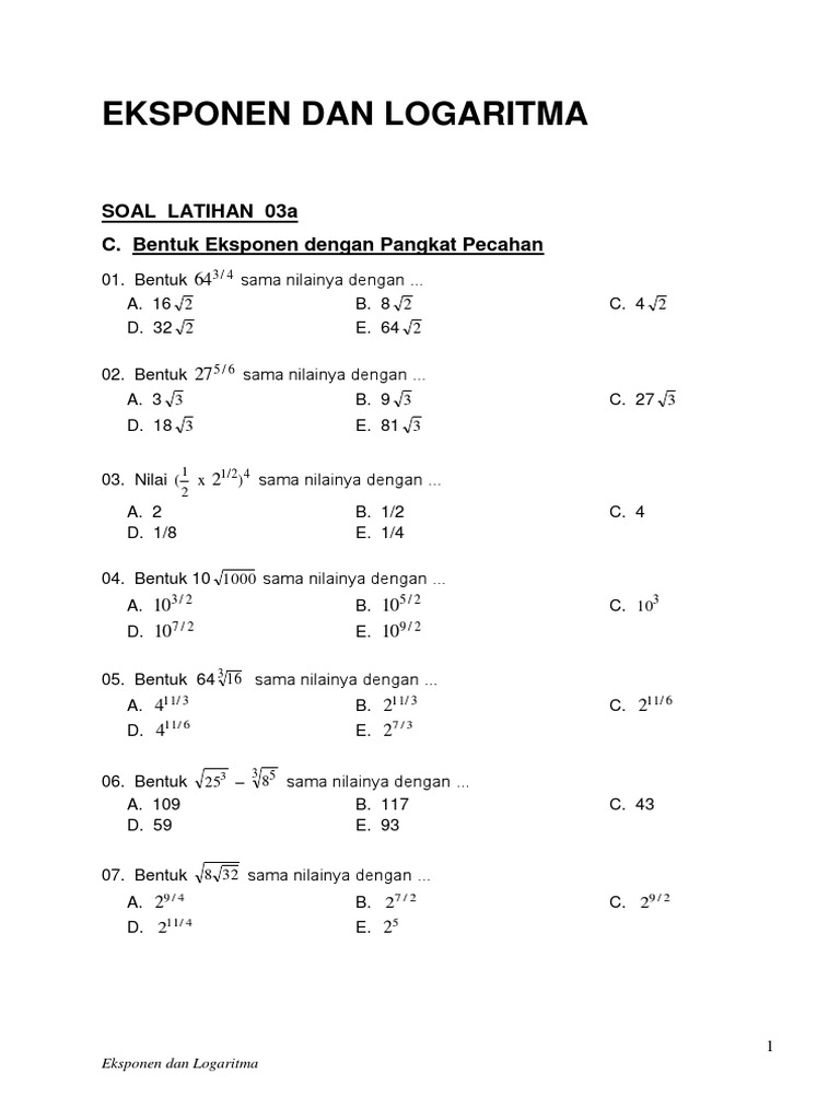 Soal Log&Eksp | PDF
