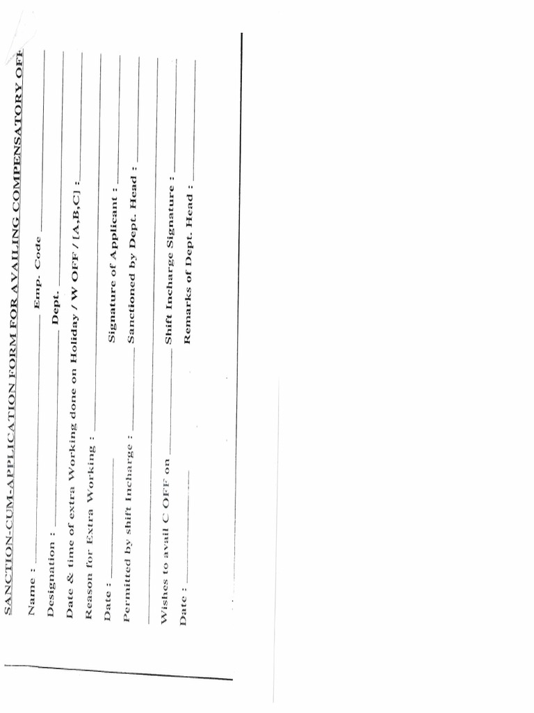 C-Off & Leave Form | PDF