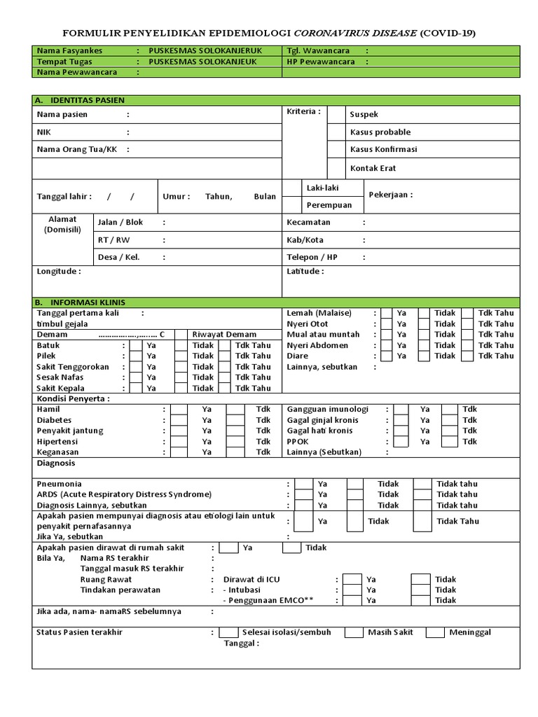 Form 6 PE Covid Revisi 5 | PDF