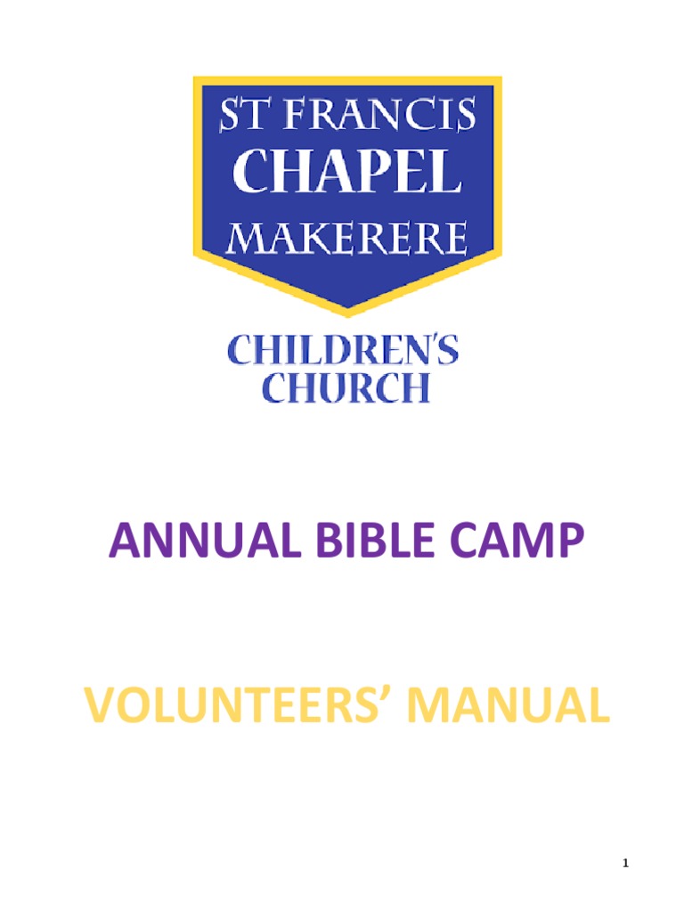 BIBLE CAMP Volunteers Manual | PDF | Jesus | Sin