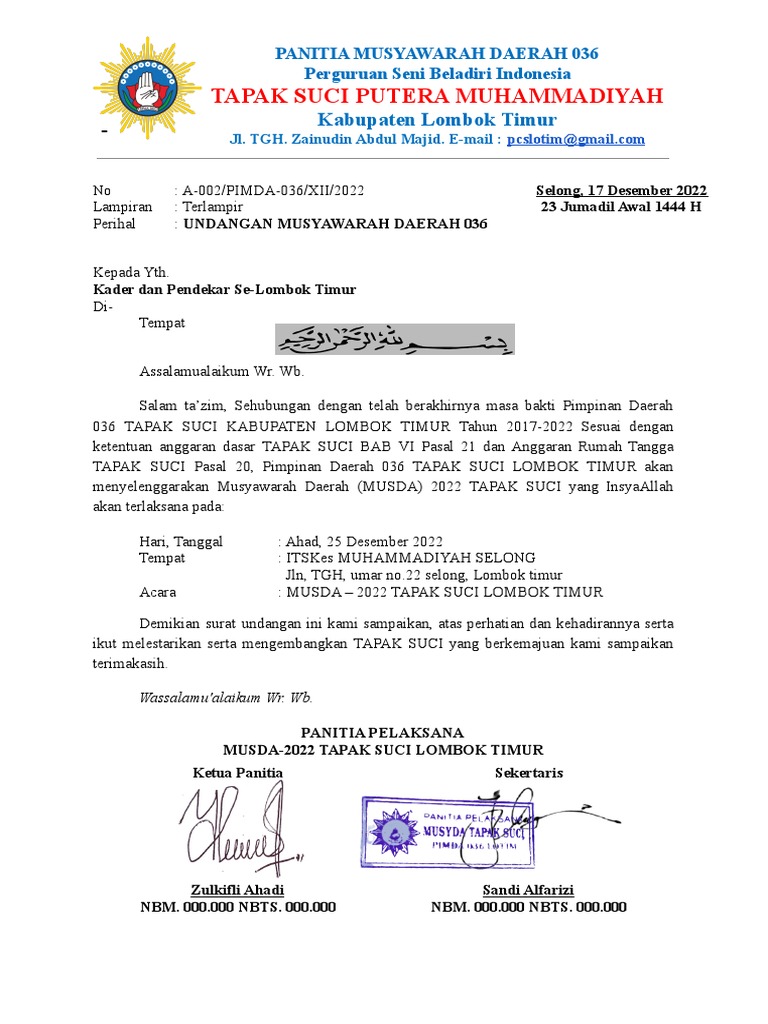 Undangan Musda | PDF
