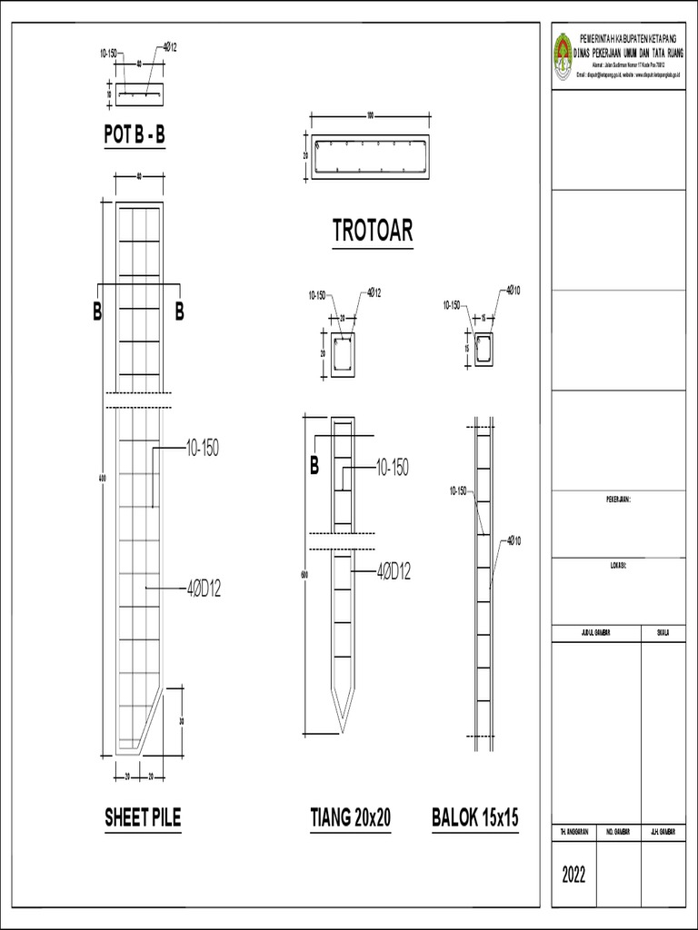 Gambar Detail Sheet Pile | PDF
