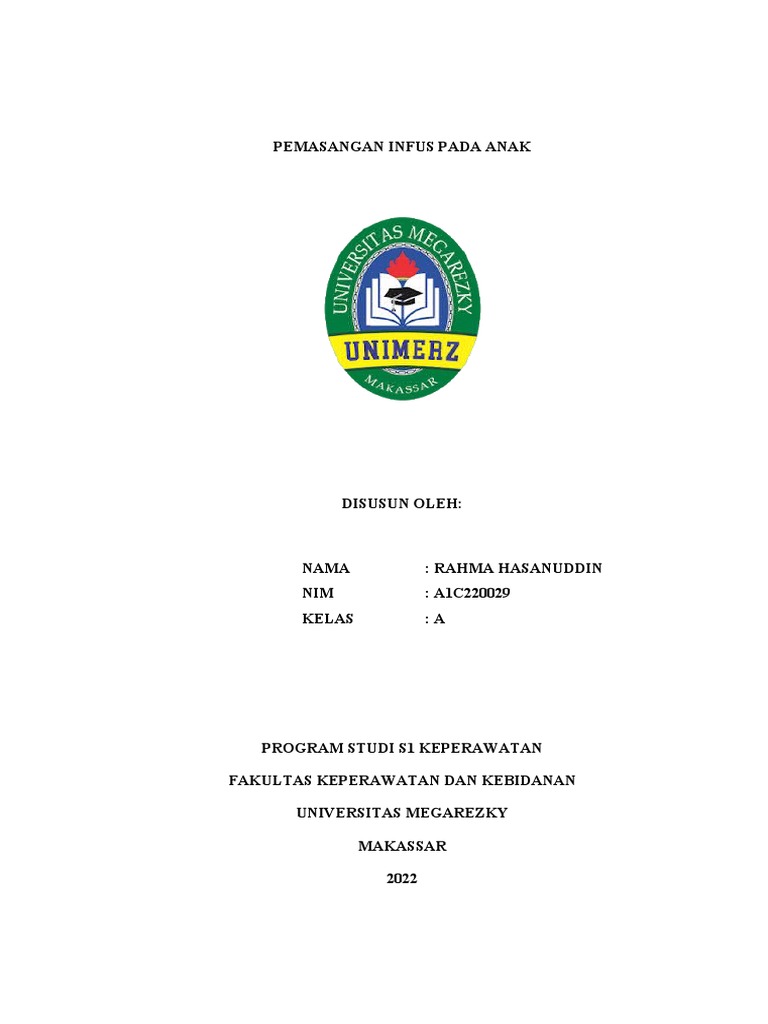 Prosedur Infus pada Anak dan Bayi | PDF