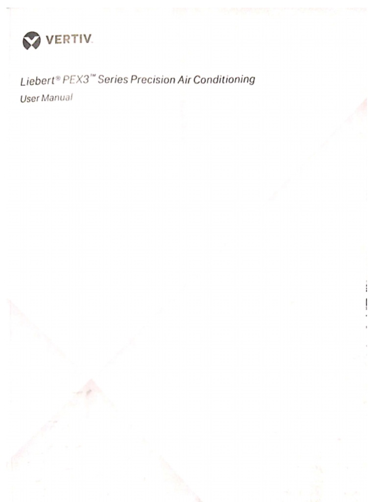 Manual Book (Liebert-PEX3-Series Precision Air Conditioning) | PDF