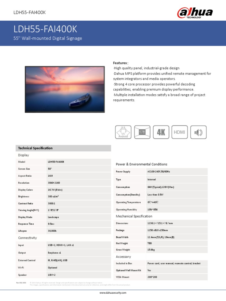 Ldh55-Fai400k 0718 | PDF | Hdmi | Codec