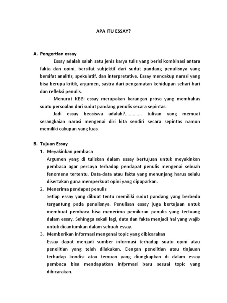 Modul Pembuatan Essay By Andi Pdf