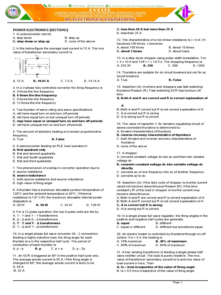 Power Elec S | PDF | Power Inverter | Rectifier