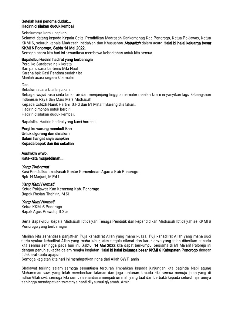 MC Halbi KKM Guru | PDF | Kesehatan Holistik