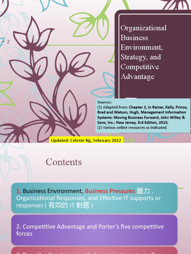 Ch02 (Modified) | PDF | Competitive Advantage | Business