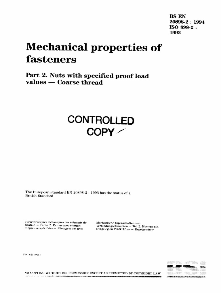 Iso 898-2 1992 | PDF