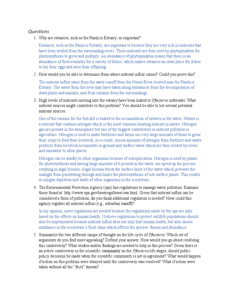 Case Study - Fish Kill | PDF | Estuary | Environmental Science