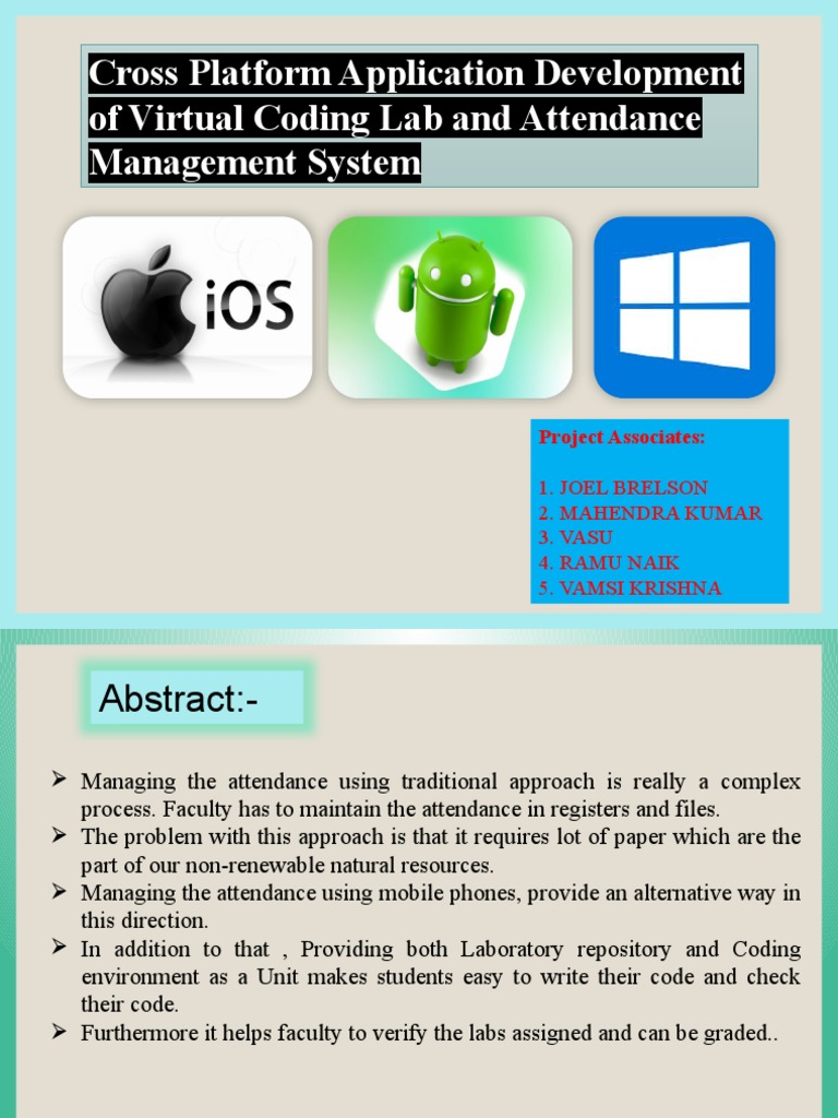 Attendance Management System | PDF | Cross Platform Software | Application Software