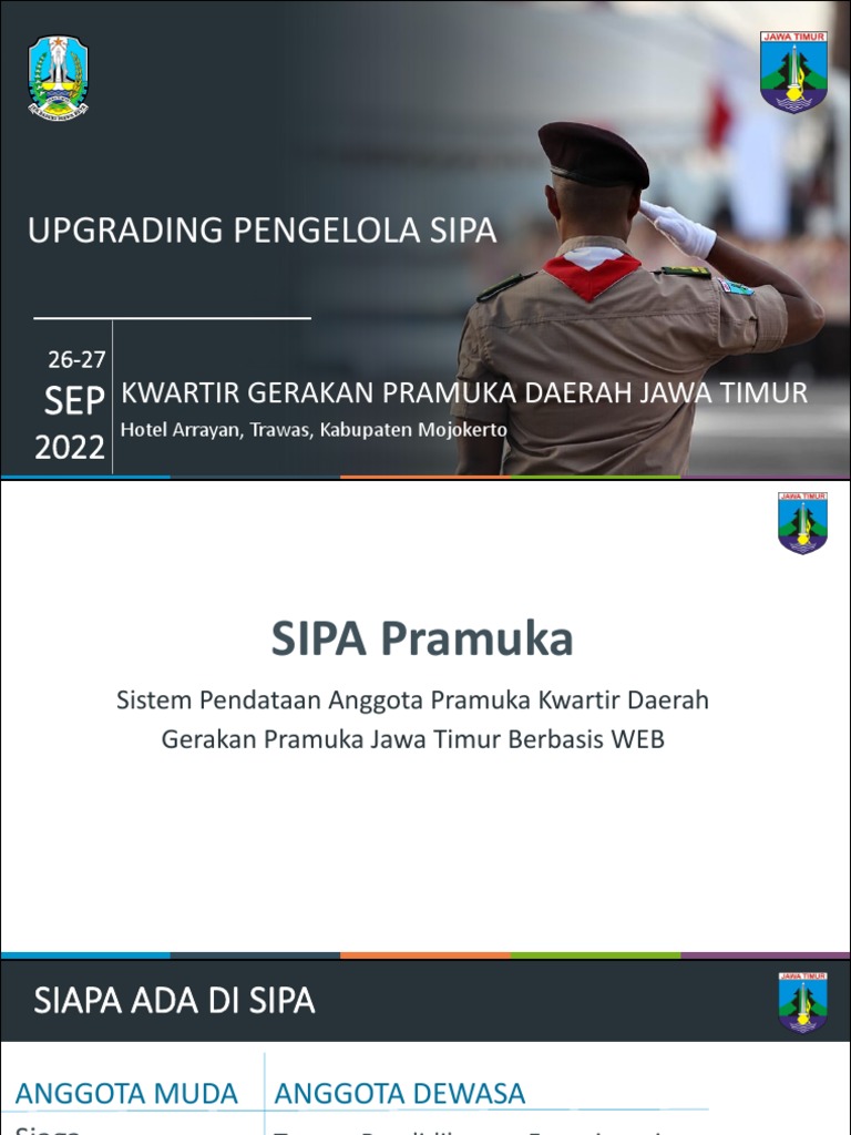 SIPA PRAMUKA JATIM-2022 Upgrading Pengelola Sipa Trawas | PDF