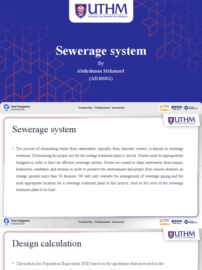 Sewerage System ppt | PDF | Sewage Treatment | Sanitary Sewer