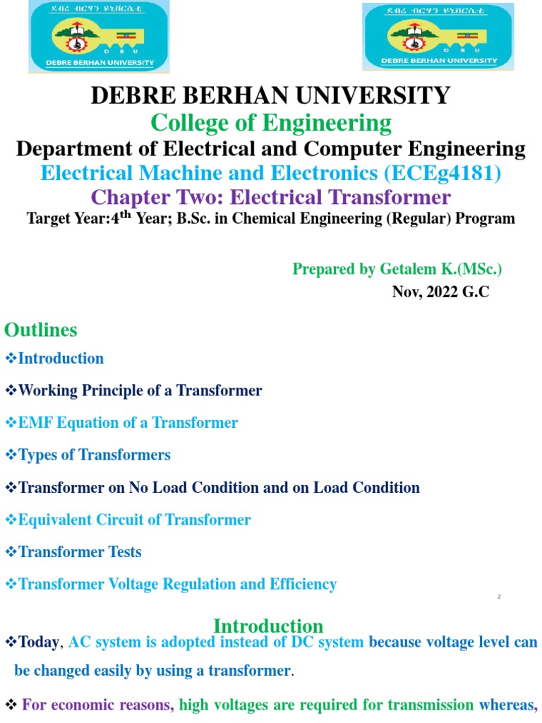 Chapter 2 Basic On Electrical Transformer | PDF | Transformer | Electromagnetic Induction