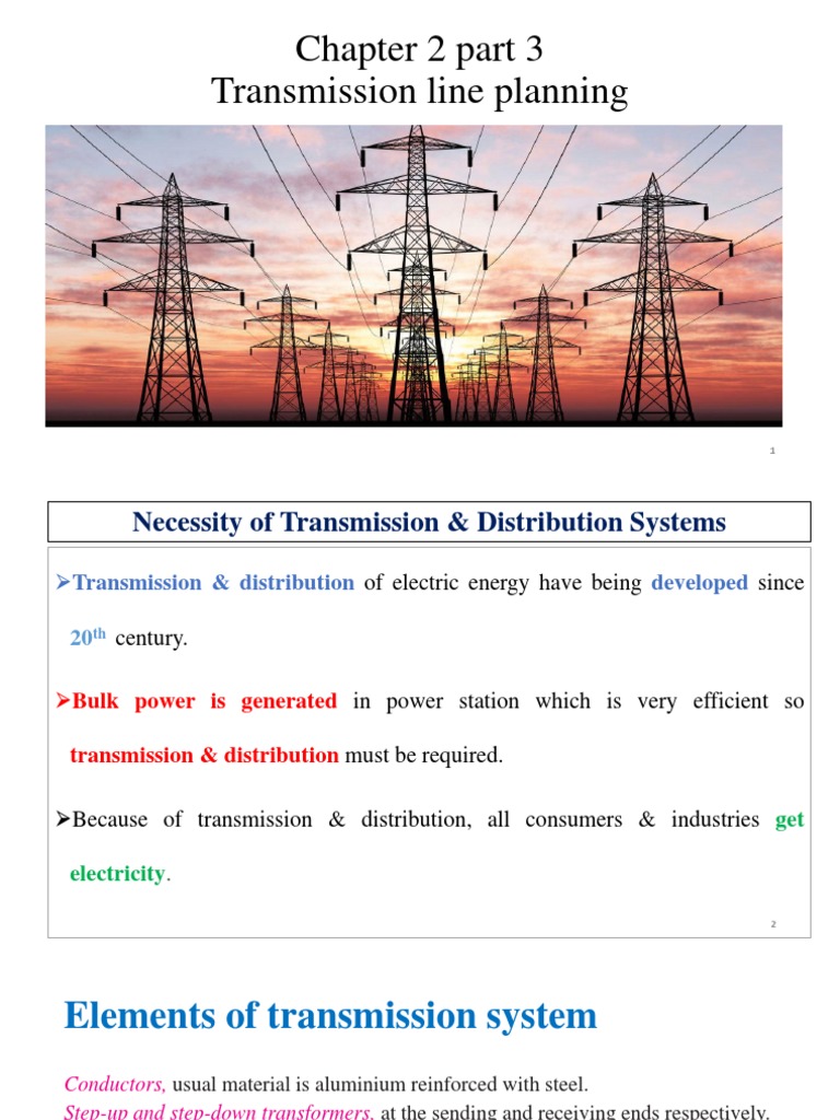 Chapter 2 Ppt-Lecture 3&L4 | PDF | Electric Power Transmission | Electric Power Distribution