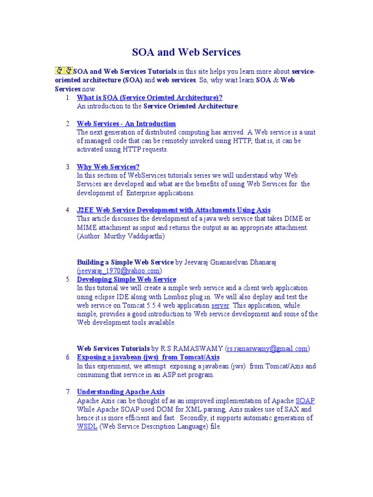 SOA and Web Services | PDF | Web Service | Soap
