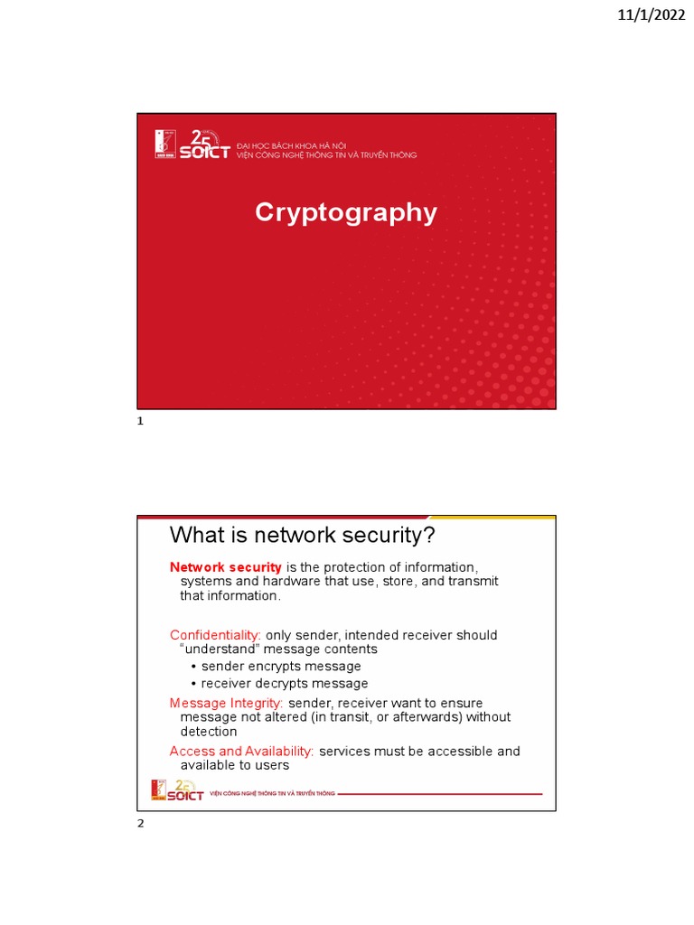 Lec02 - Crypto | PDF | Public Key Certificate | Cryptography