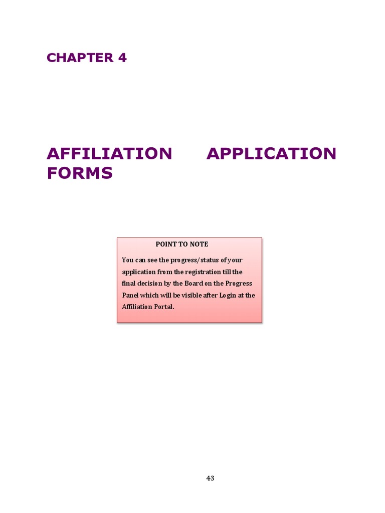Chapter 4 Affiliation Application Forms and Other Formats | PDF | Computing