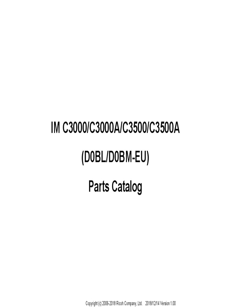 IMC 3000 Parts Catalog | PDF | Equipment | Computing