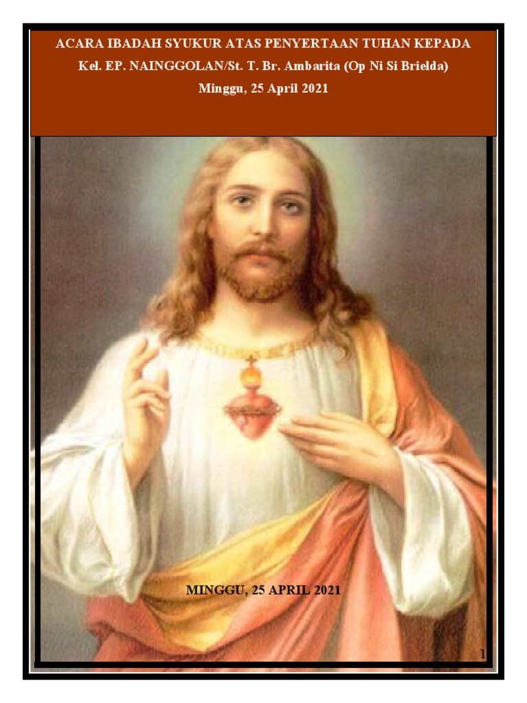 Acara Ungkapan Syukur Opung Brielda | PDF