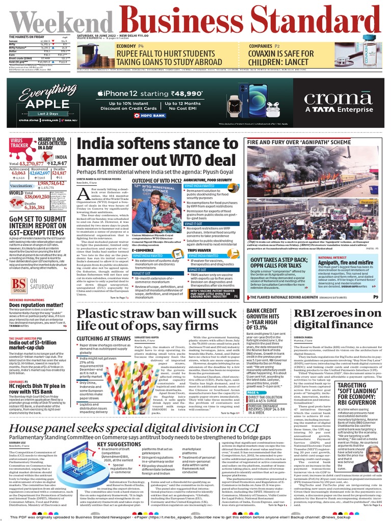 @bs Epaper | PDF | Reserve Bank Of India | Banks