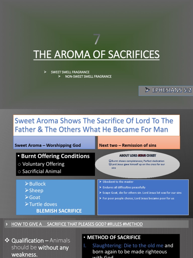 Pleasing Aroma to the Father- 7 | PDF