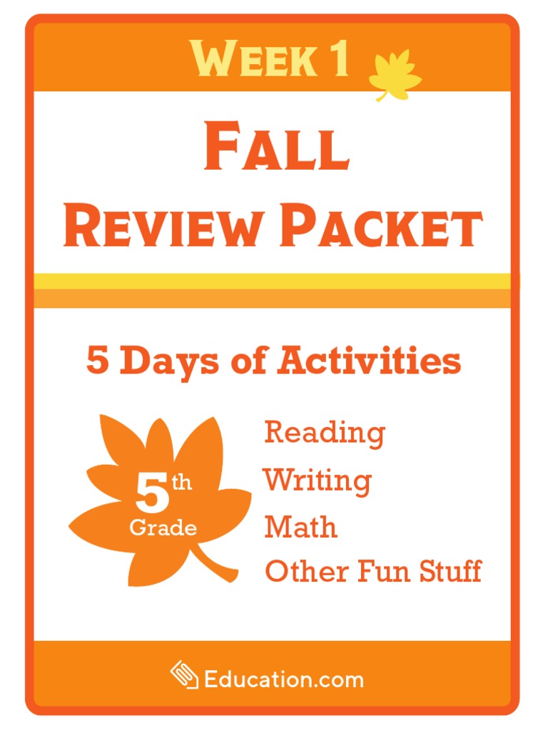 Fall Review Packet 5th Grade Week 1 | PDF | Mississippi River | Flowers