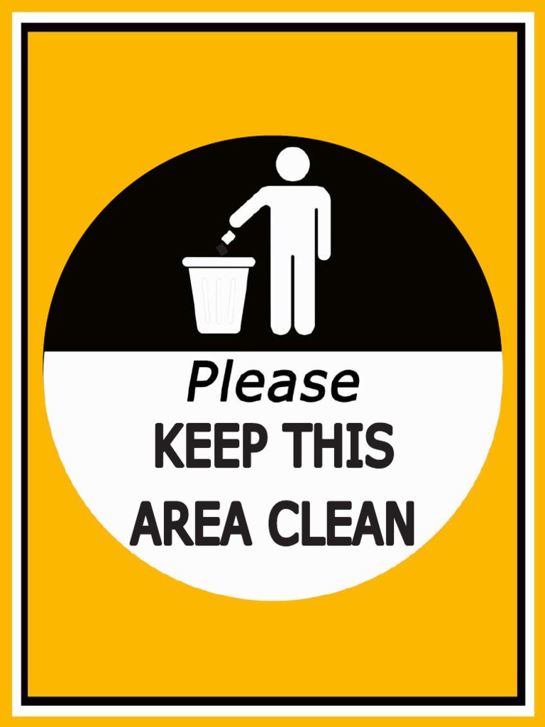 Please Keep This Area Clean Sign PDF | PDF